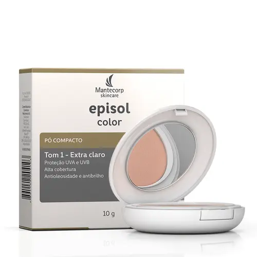 PROTETOR SOLAR FACIAL PÓ COMPACTO EPISOL COR EXTRA CLARA FPS50 10G ...